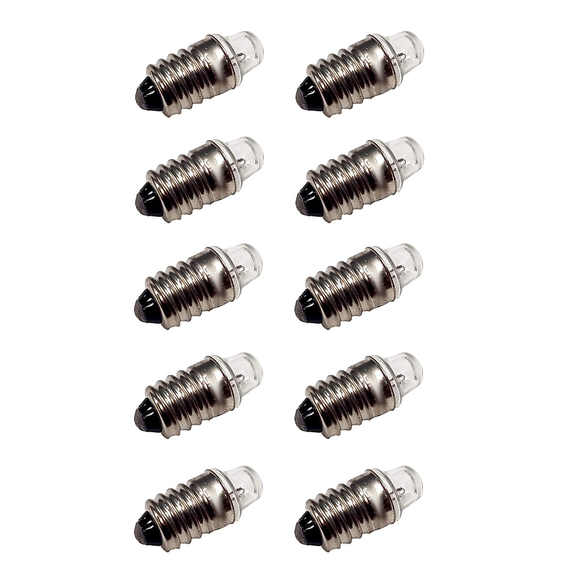 Sci-Supply Pack of 10 E10 Miniature Screw Base Light Bulbs, 1.5V / 0.3A Flashlight Style, Incandescent …