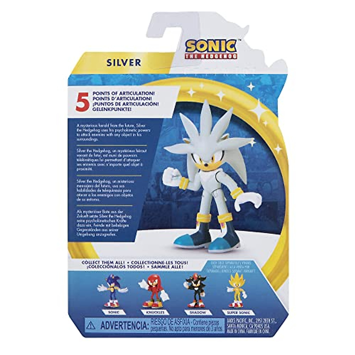 Sonic The Hedgehog 2.5-Inch Action Figure Modern Silver Collectible Toy