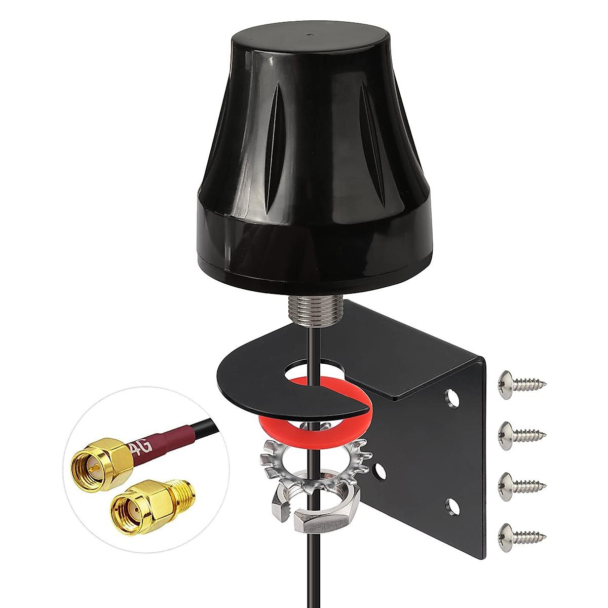 Bingfu 5dBi SMA Male Antenna Outdoor Fixed Bracket Wall Mount Waterproof Garage Door Gate Opener Antenna SMA/RP-SMA Antenna Extender