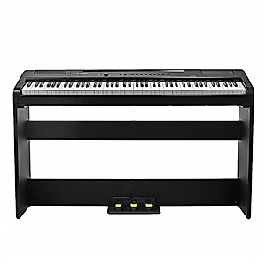 Artesia Harmony 88 Weighted Key Digital Piano - Black with Matching Furniture Stand and Three Pedal Board, includes Two Months of TakeLessons Online Lessons