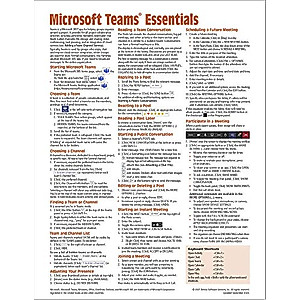 Teams for Microsoft 365 Quick Reference Guide (Cheat Sheet of Instructions, Tips & Shortcuts - Laminated Card)