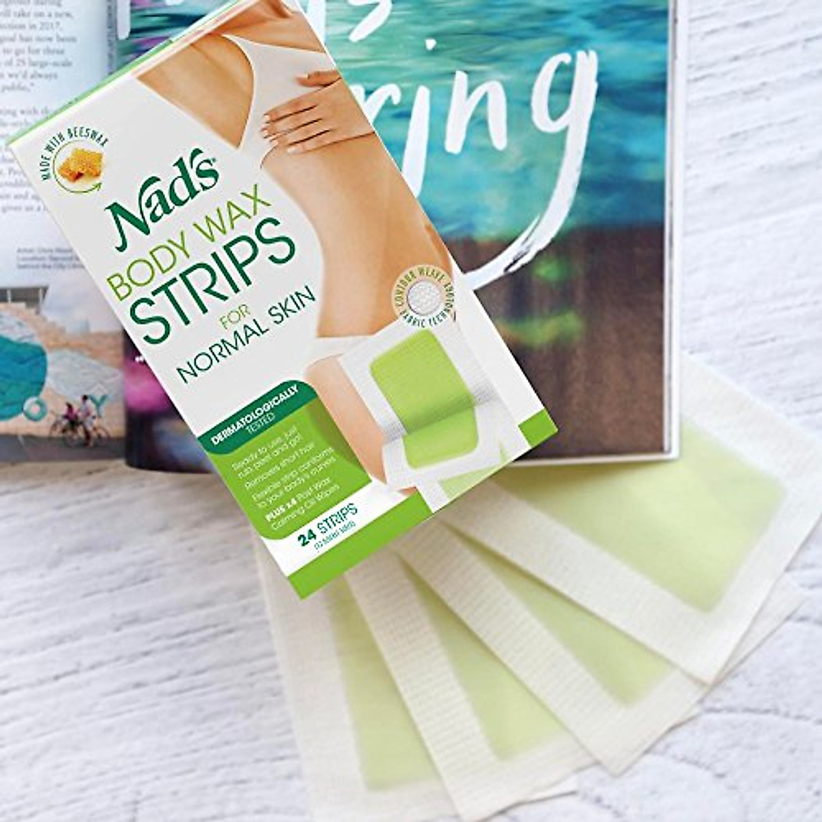 Nad's Hair Removal Strips, 24 Strips (Pack of 2)