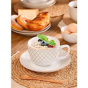 DOWAN 24oz Coffee Mugs, Large Soup Mugs with Handle for Enjoying Coffee, Soup, Ramen and Cereal at Home or in the Office. (Mug set of 4)