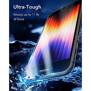 ESR Tempered-Glass Screen Protector Compatible with iPhone SE 3/SE 2 (2022/2020) and iPhone 8/7, Easy Installation Frame, Scratch Resistant, Case Friendly, 2 Pack