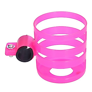 Universal Cup Holder, Stroller Water Bottle Holder Stroller Cup Holder Stroller Drink Holders Adjustable for Stroller Bicycle Wheelchair(pink)