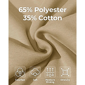 Boladeci Mens Sweatshirts Crewneck Fleece Lined Pullover Essentials Plain Soft Warm Winter No Hood Blank Khaki Shirts for Men Cotton Teens Tops