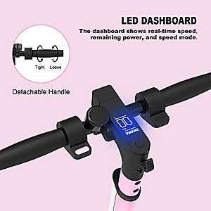 Hiboy S2 Lite Electric Scooter - 6.5" Solid Tires - Up to 10.6 Miles Long-Range & 13 MPH Portable Folding Commuting Scooter for Teens/Adults (Sakura Pink)