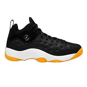 Nike Men's Jordan Jumpman Team II Basketball Shoe, Black/Taxi/White, 9.5 US