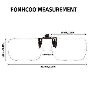 FONHCOO Blue Light Blocking Glasses 2 Pack Clip on for Women & Men - Clips On Your Prescription or Reading Glasses Lightweight Rimless Frameless Anti-Glare, Anti-Fatigue