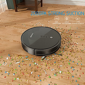 coowa Robot Vacuum RoboV101, Alexa Connected Robot Vacuum Cleaner with Visual Navigation&Smart Mapping, Self-Charging Robotic Vacuums 2000Pa Suction, Boost Intellect Perfect for Carpet, Pet Hair.