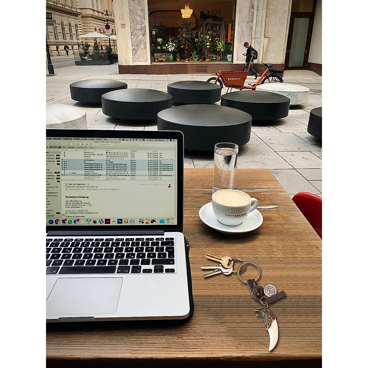 AuPra Fang KeyChain Gift Women & Men Leather Wolf KeyRing Home Car Door Keys Holder Ladies Tooth Present