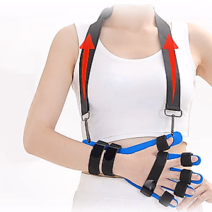 MEETCARE Hand Wrist Orthosis Separate, Breathable Finger Splint Fingerboard Flex Spasm Extension Board Splint Finger Training Stroke Device Therapy for Both Finger Fractures,Wounds,Hemiplegia