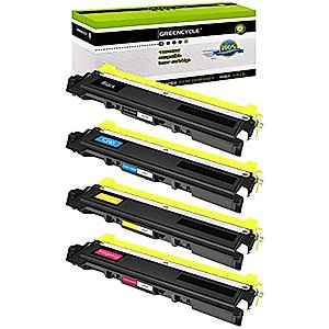greencycle 4 PK Toner Cartridge Set TN210K TN210C TN210Y TN210M Compatible for Brother HL-3070CW MFC-9120CN Printer