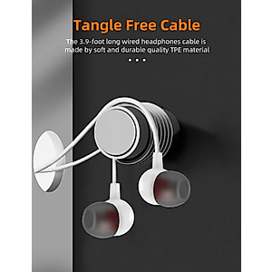 MAS CARNEY WI7 Wired Earphones in Black - in-Ear Earbuds with 3.5mm Jack and Microphone, Compatible with MP3/MP4 Players, iPods, Huawei, Samsung Galaxy S7/S8/S9 Earphones