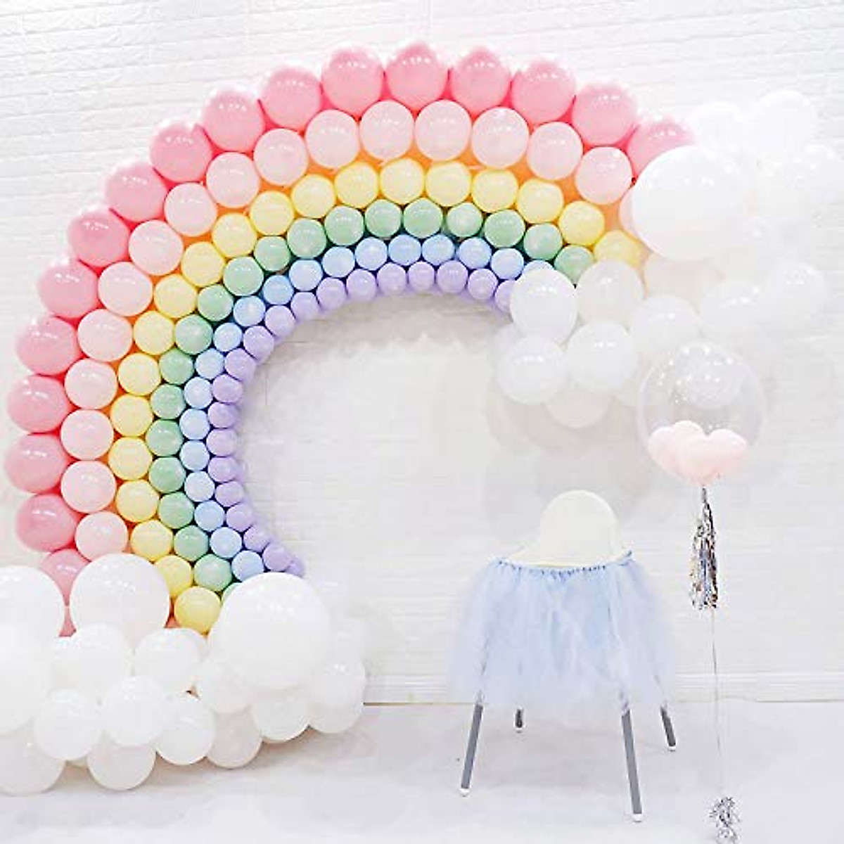 Party Pastel Balloons 100 Pcs 10" Macaron Candy Colored Latex Balloons for Birthday Wedding Engagement Anniversary Christmas Festival Picnic or Any Friends & Family Party Decorations- Multicolor