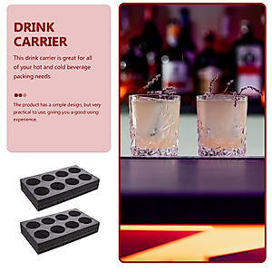 2Pcs Takeout Cup Trays Foam Coffee Carrier Cup Carry Holder Drink Carrier to Go Drink Holder 8 Cups for Hot and Cold Drinks Milk Tea