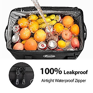 Maelstrom ICY Hollow Cooler Bag,75 Cans Collapsible Soft Sided Cooler,Extra Large Insulated Leakproof Lunch Cooler Bag,Portable for Grocery Shopping,Camping,Tailgating and Road Trips, G: 75 Can Black