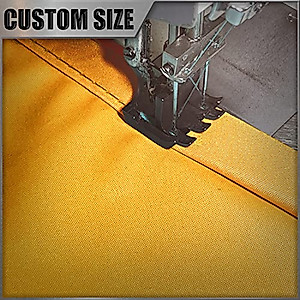 Amgo 16' x 16' x 16' Yellow Triangle Waterproof Sun Shade Sail Canopy Awning Shelter, 95% UV Block Water Resistant AMTADT16, Garden Carport Outdoor Patio (We Customize)