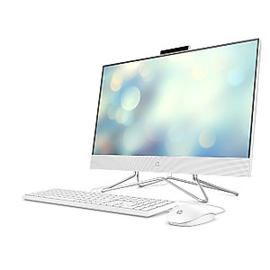 HP 24" All-in-One Desktop, AMD Athlon Silver 3050U Processor, AMD Radeon Graphics, 8 GB RAM, 256 GB SSD, Windows 11 Home (24-dd0210, Snow White) (Renewed)