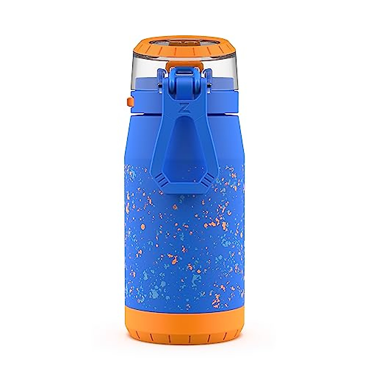 ZULU Kids Flex 12oz Tritan Stainless Steel Insulated Water Bottle with Silicone Spout, Leak-Proof Locking Flip Lid and Soft Touch Carry Loop for School Backpack, Lunchbox, and Outdoor Sports, Blue