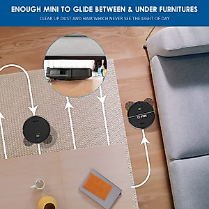 Automatic Self Charging Robotic Vacuum Cleaner, Super Thin Robot Vacuum Cleaner - Strong Suction, Quiet, Tangle Free, Daily Cleaning Robot Vacuum for Pet Hairs, Dust, Scrums, Hardwood Floors & Carpets