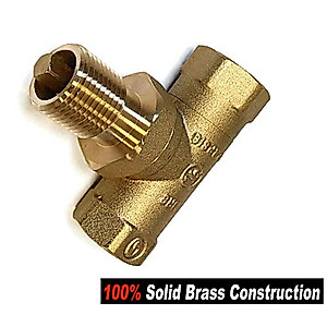 BBQ Future 1/2-Inch Straight Quarter-Turn Shut-Off Valve Kit for NG LP Gas Pits Outdoor Fireplace with 3-inch Key and 2 Pcs 3/8 Male Flare, 1/2 NPT Fittings