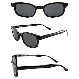 Pacific Coast Feather Original X-KD's Biker Polarized Lenses Black Frames 20% Sunglasses