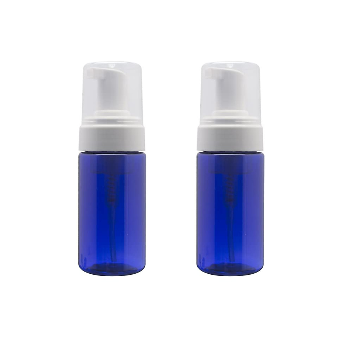 2PCS 100ml Cobalt Blue Refillable Empty Foam Pump Bottles Small Foaming Soap Dispenser for Hand Soap Lash Cleanser Shampoo Liquid 3.4oz