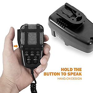 MOTLTECH 100W 12V 7 Tone Sound Car Siren Speaker Mic PA System Emergency Sound Amplifier