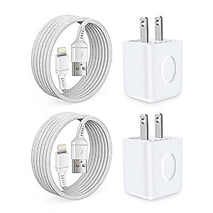Apple Charger Kits for iPhone 14 Pro Max 14Pro 14 Plus 13Pro 13 12 11 SE 10 XR X XS 8 7 6 6s Plus, Dual USB Charger Block with USB to Lightning Cable, 2.1amp travel wall plug adapter+USB lighting cord