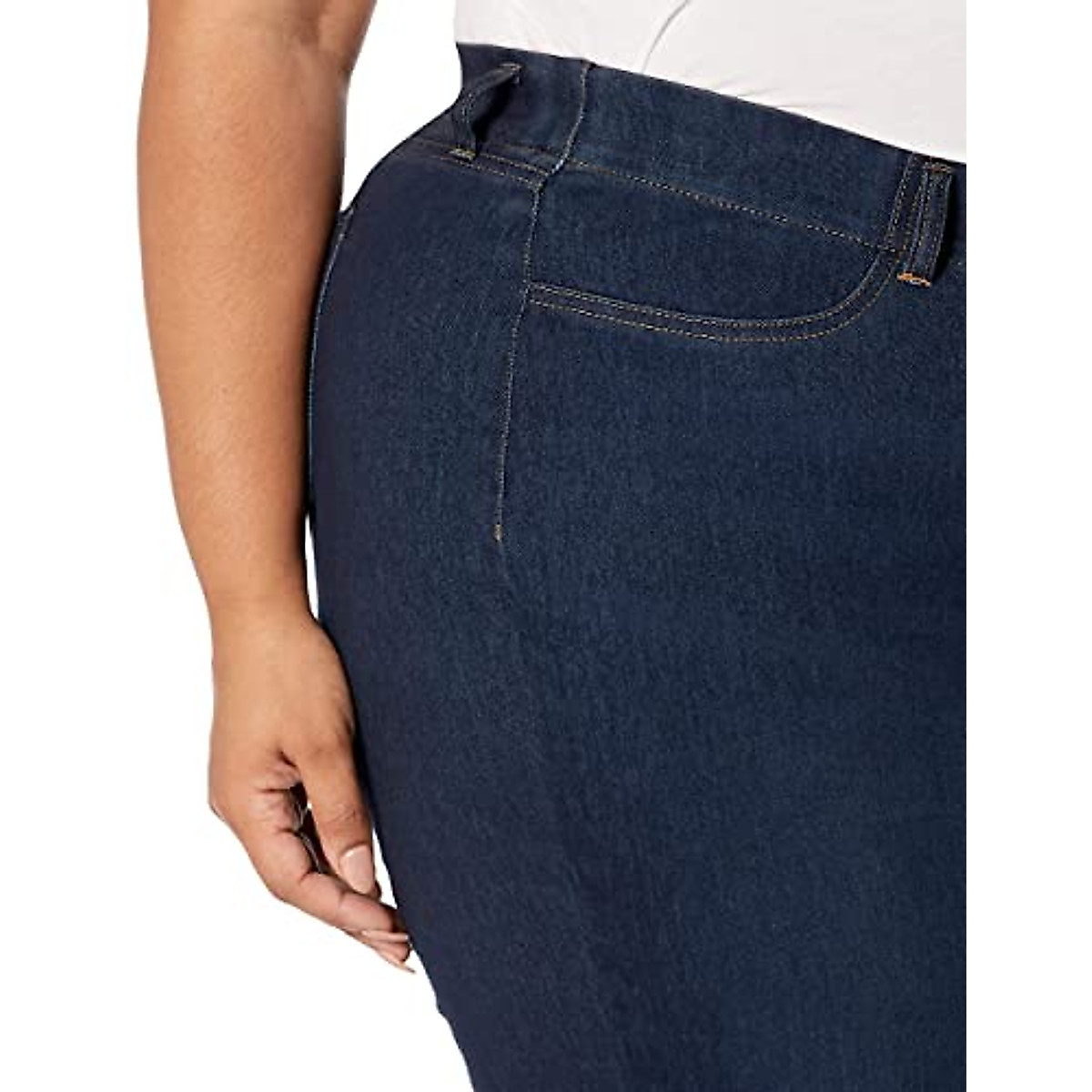 Amazon Essentials Women's Pull-On Knit Jegging (Available in Plus Size), Dark Wash, X-Large Short