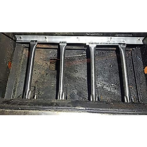 Replacement Parts for Grill Master 720-0697 BBQ Grill, Burners and Heat Plates Replacement for Grillmaster 720-0697, 4-Pack Replacement Porcelain Steel Heat Plates Heat Deflectors and Burner Tubes