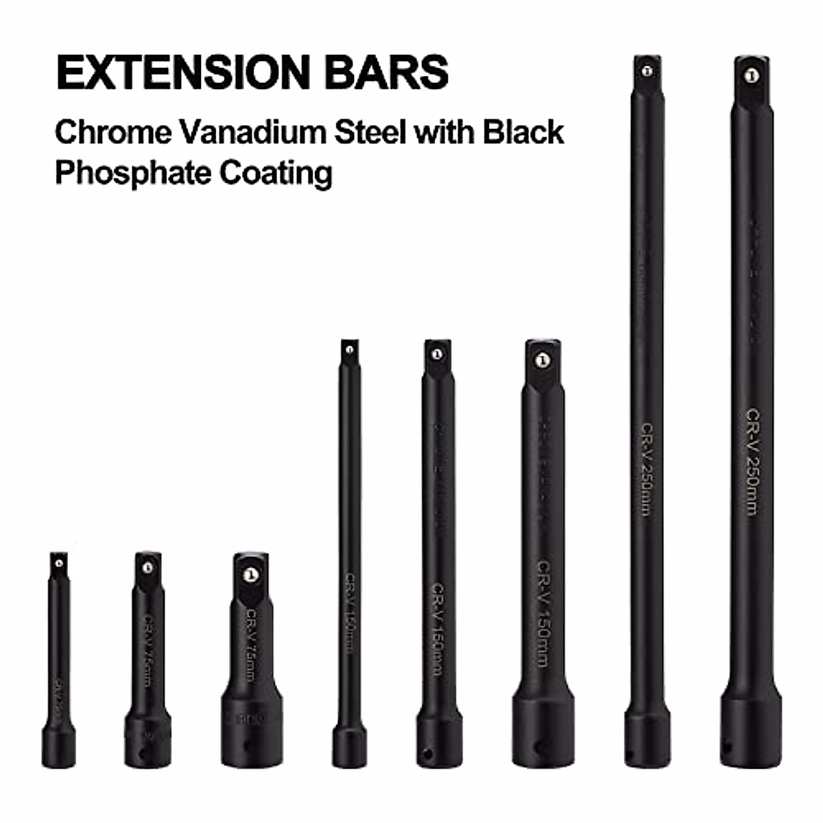 Mayouko 18-Piece Drive Tool Accessory Set, Socket Accessory Set, Includes Socket Adapters, Extensions, Universal Joints and Impact Coupler