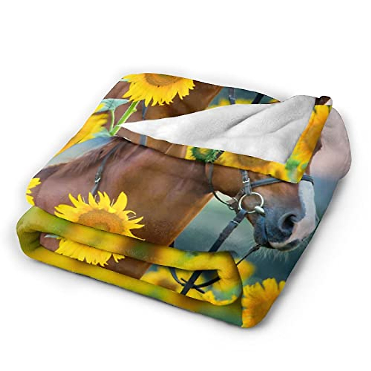 Horse Blankets 60"X50" Ultra-Soft Flannel Throw Blanket Plush Cozy Throws for Sofa Bed Micro Fleece Blanket for Adults Kids