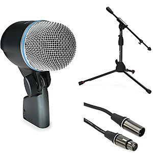 Shure Beta 52A Kick Drum Microphone Pack with Stand and Cable