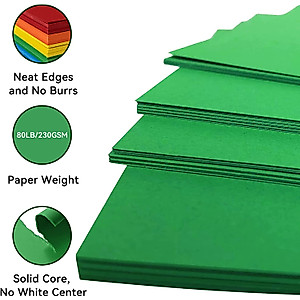 70Sheets Dark Green Cardstock Paper, 8.5 x 11 Card stock for Cricut, Thick Construction Paper for Card Making, Scrapbooking, Craft 90 lb / 250 gsm