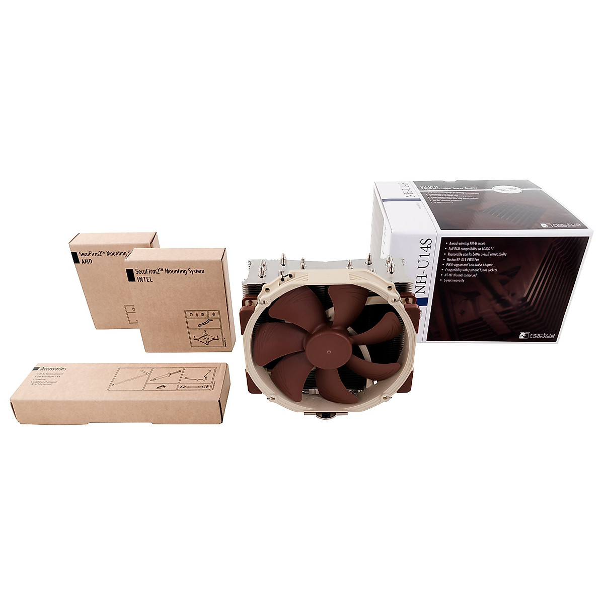 Noctua NH-U14S, Premium CPU Cooler with NF-A15 140mm Fan (Brown) for Desktop