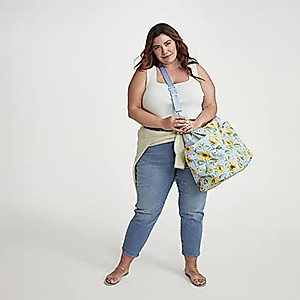 Vera Bradley Women's Recycled Lighten Up Reactive Travel Tote Travel Bag, Rose Foliage, One Size