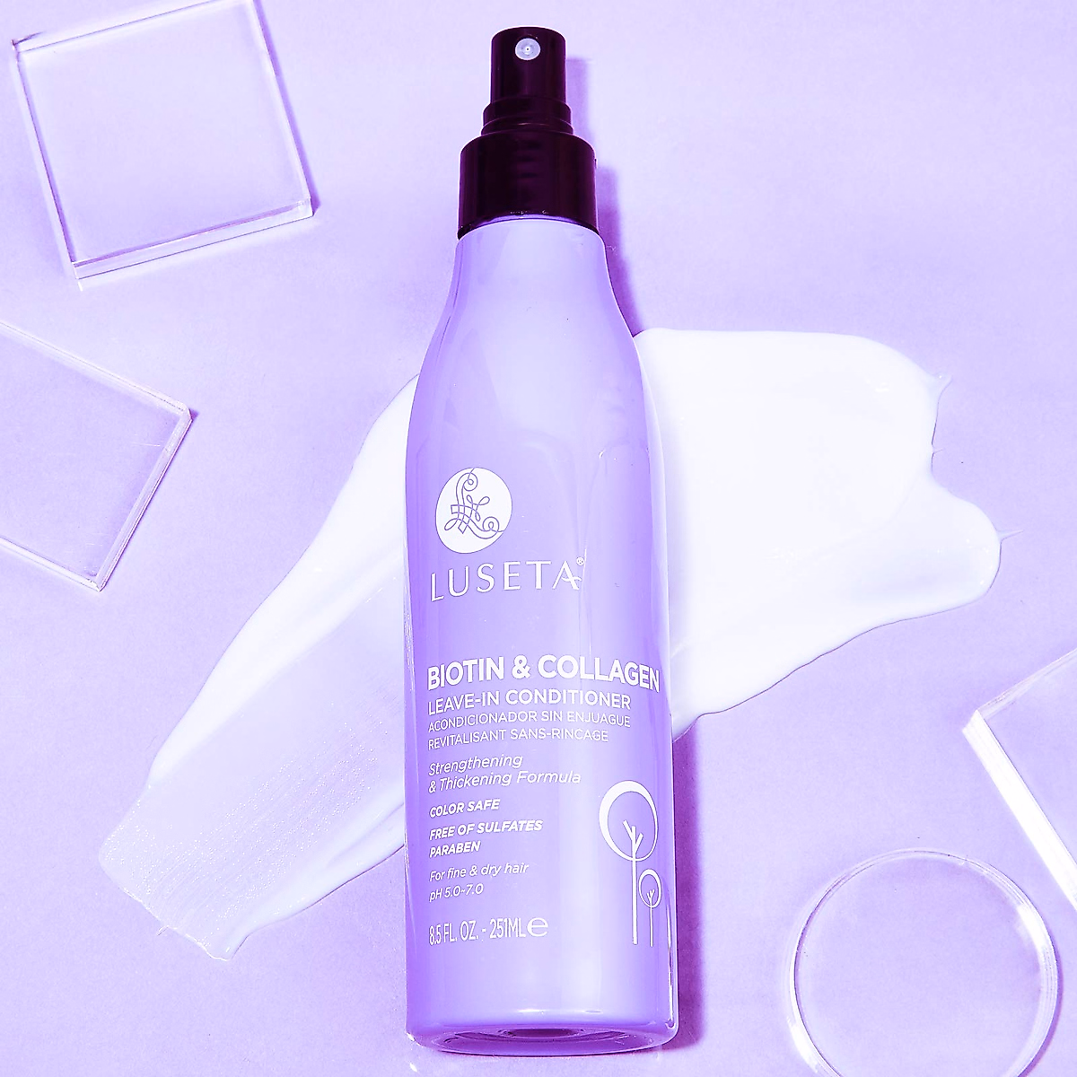 Luseta Biotin Hair Care Set - Shampoo, Conditioner and Hair Mask 16.9 oz each, Leave-in Conditioner (8.5 oz)