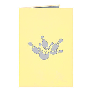 Rykamia Bowling Pop Up Card, Blank Bowling Card With Envelop, Bowling Birthday Card, Card For Bowling Player, Bowling Thank You Card, Graduation, Just Because, Get Well, Card For Friend, Bowling Gifts