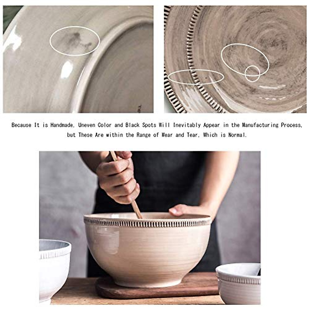 Fine Dinnerware Set,Porcelain Dinnerware Set, Ceramic Plates and Bowls Sets,Dinner Plate, Salad Plate, Soup Bowl, Modern Creativity Vintage Lounge Reactive Glaze Stoneware Dishes Set, Service for