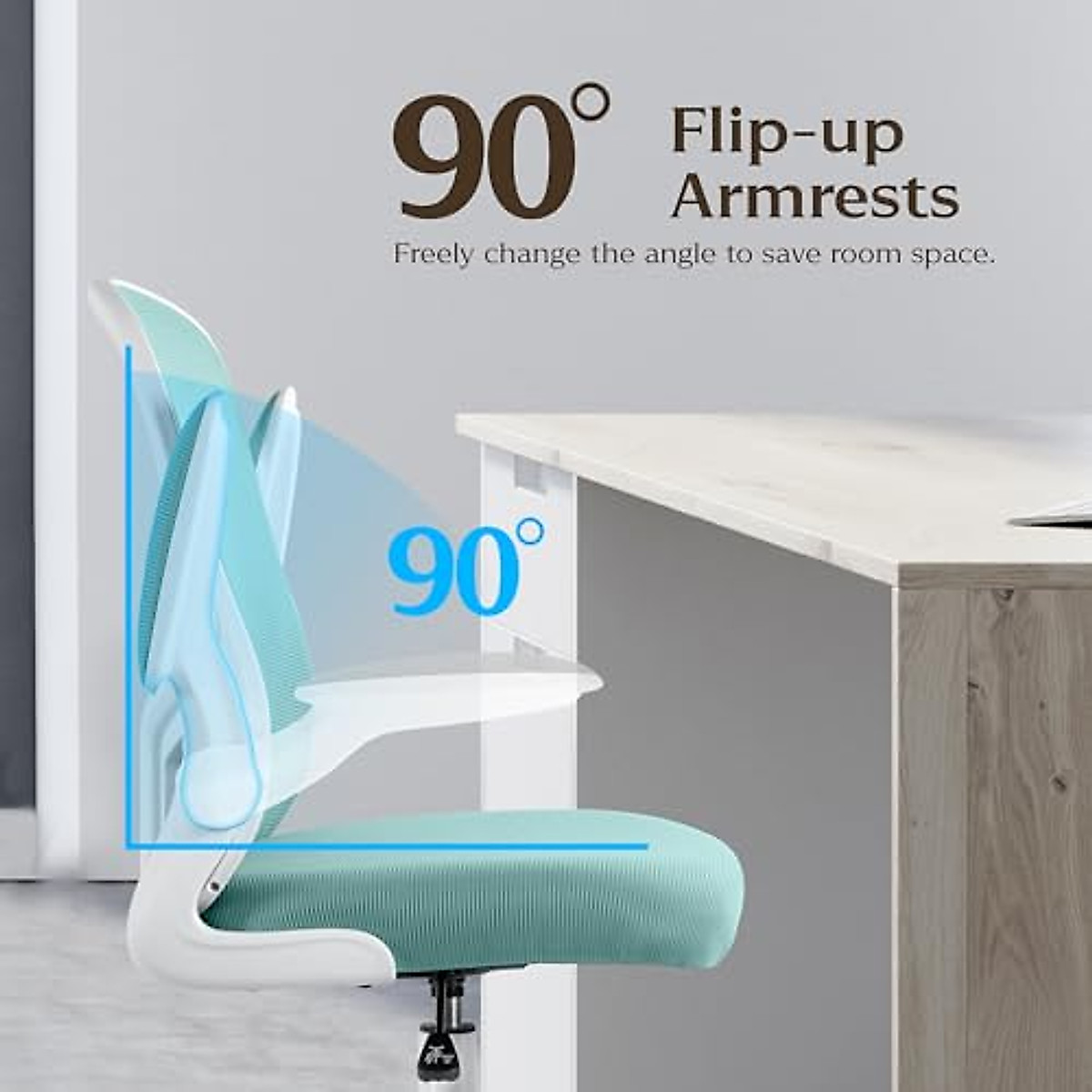 FelixKing Drafting Chair, Tall Office Chairs with Footrest Ring, Home Standing Desk High Chair with Lumbar Support Adjustable Counter Height Ergonomic Swviel Rolling Chairs for Working (Light Blue)