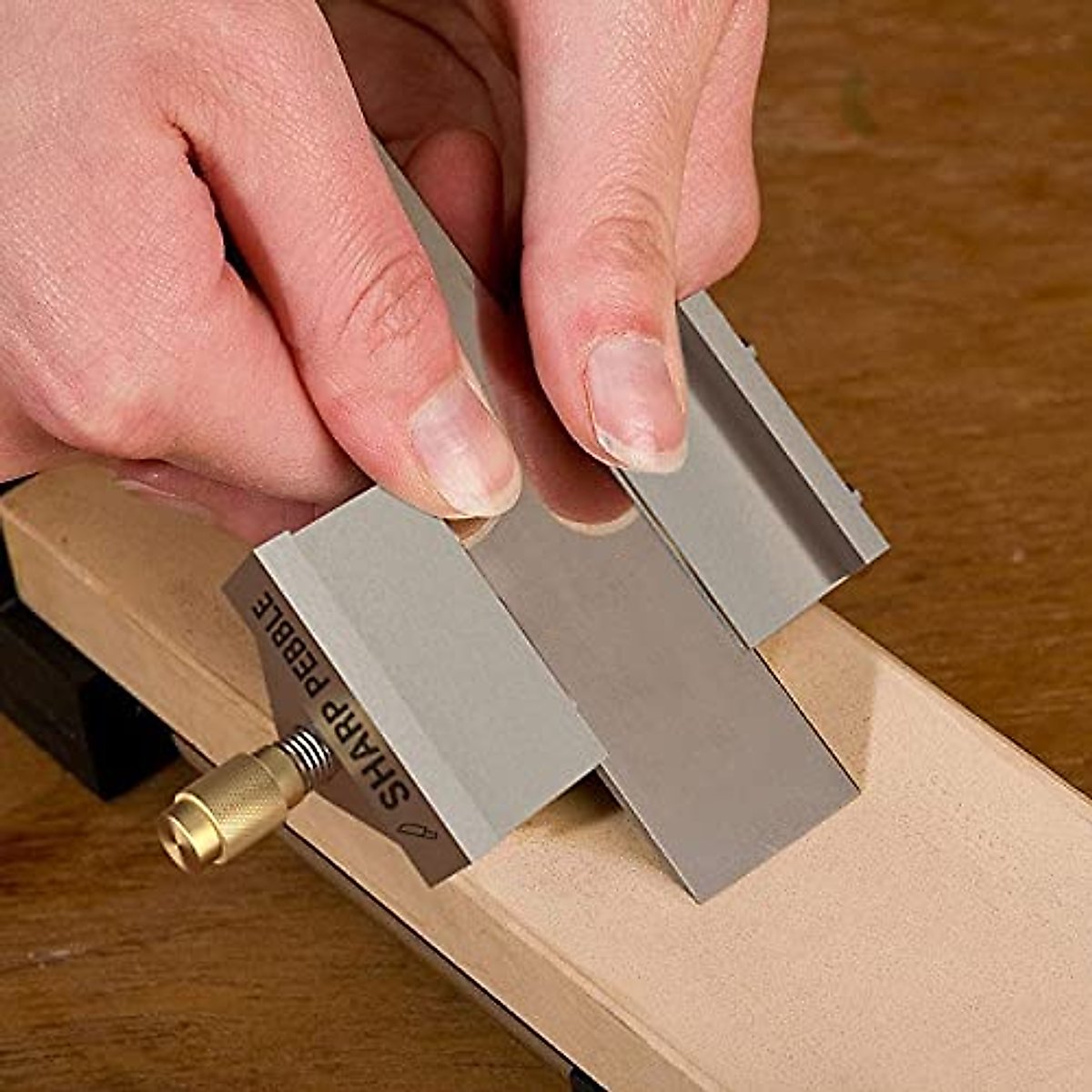 Sharp Pebble Honing Guide - Chisel Sharpening Jig for Chisels and Planes - Fits Chisels 0.25” to 1.96”, Fits Planer Blades 1.41” to 3.22”