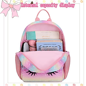 OctSky Unicorn Toddler Backpack Girls Mini Backpack for Kids, Lightweight Preschool Backpack for Kindergarten Little Girls Bookbag With Chest Strap Mini