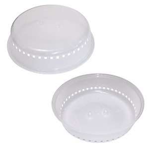 Pack of 2 Thin Microwave Plate Covers, 9.5 Inch Size