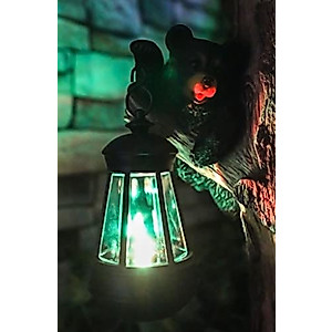 Ebros Gift Set of 2 Plastic Solar Hanging Colorful Red Blue Green White Pink LED Lantern 5.5 Inches High Decorative Replacement for Ebros Gift Collection Garden Light Statues