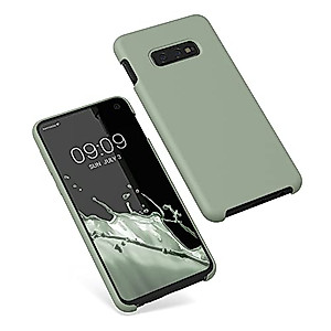 kwmobile Case Compatible with Samsung Galaxy S10e Case - TPU Silicone Phone Cover with Soft Finish - Gray Green