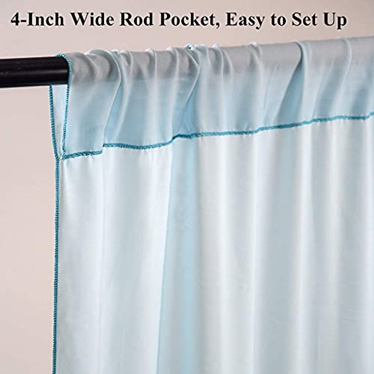 AMZLOKAE Chiffon Backdrop Curtains Baby Blue 29''x84'' Sheer Curtains 2 Panels Voile Window Curtains Tulle Backdrop Curtains for Party Light Blue Shower Curtains Chiffon Fabric for Wedding Arch