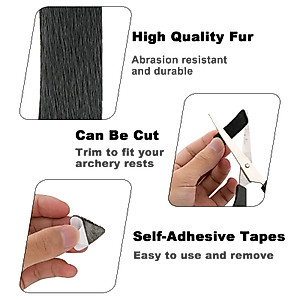 Cosmos 4 Sets Archery Arrow Rests Sticker Pads Traditional Leather Arrow Shelf Silent Plate Arrow Rest Anti-Slip Pad for Archery Training Hunting Recurve Bow Longbow