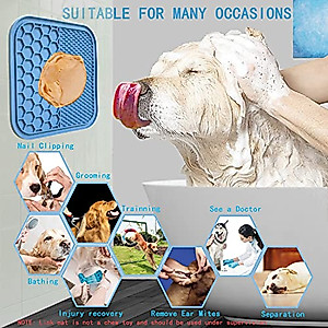 Kabetig Silicone X Large Dog Lick Mat for Dogs with Suction Cups - Dog Licking Mat/Pad for Anxiety and Boredom Relief - Alternative to Slow Feeder Dog Bowl - Use for Food/Treats/Yogurt/Peanut Butter